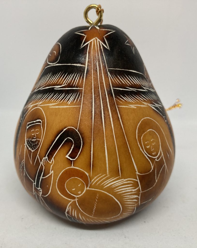 Nativity gourd ornament - The General Store Tallulah Falls