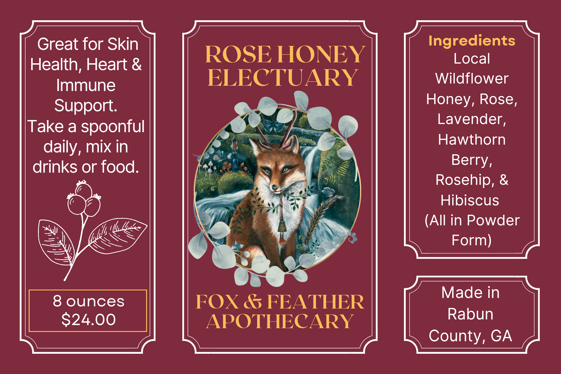 Rose Honey Electuary - The General Store Tallulah Falls